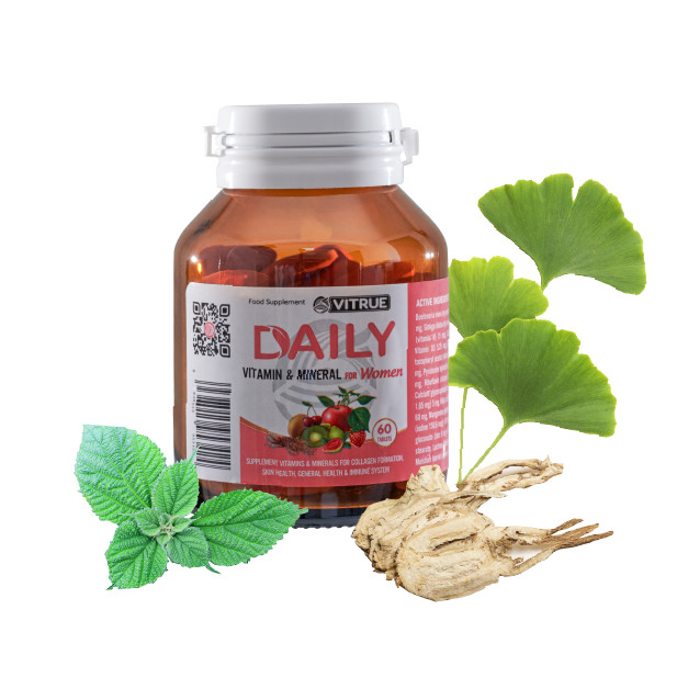 Vitrue Daily Vitamin & Mineral for Women (Nữ, Hộp 60 viên)