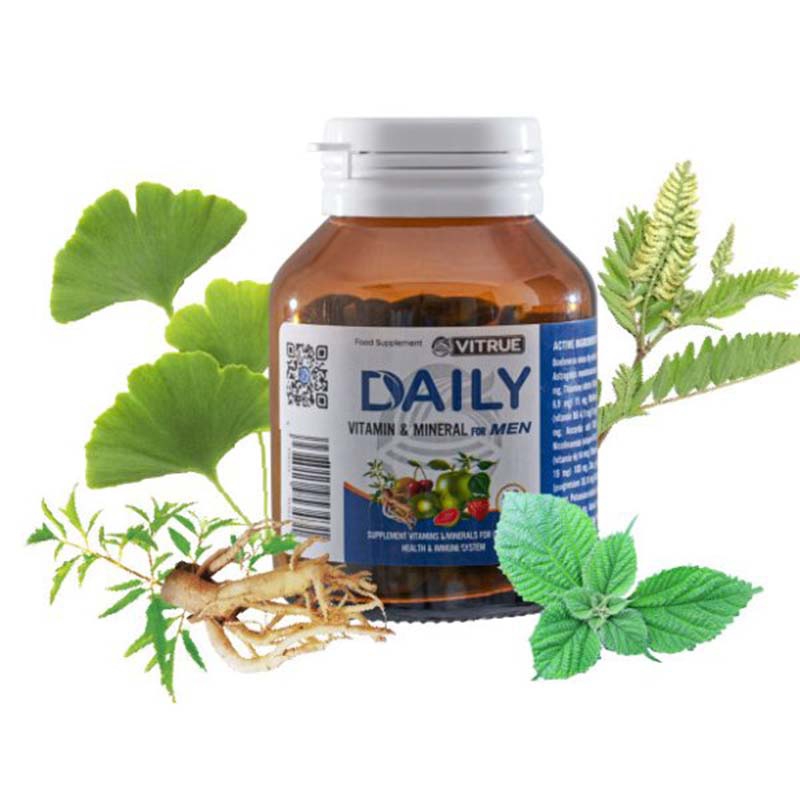 Vitrue Daily Vitamin & Mineral for Men (Nam, Hộp 60 viên)